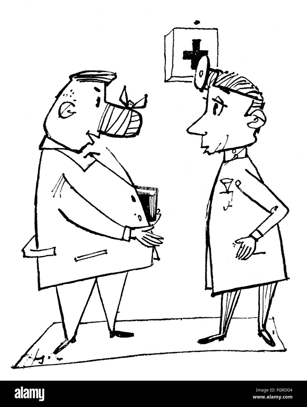 Cure Caricature Black and White Stock Photos & Images - Alamy