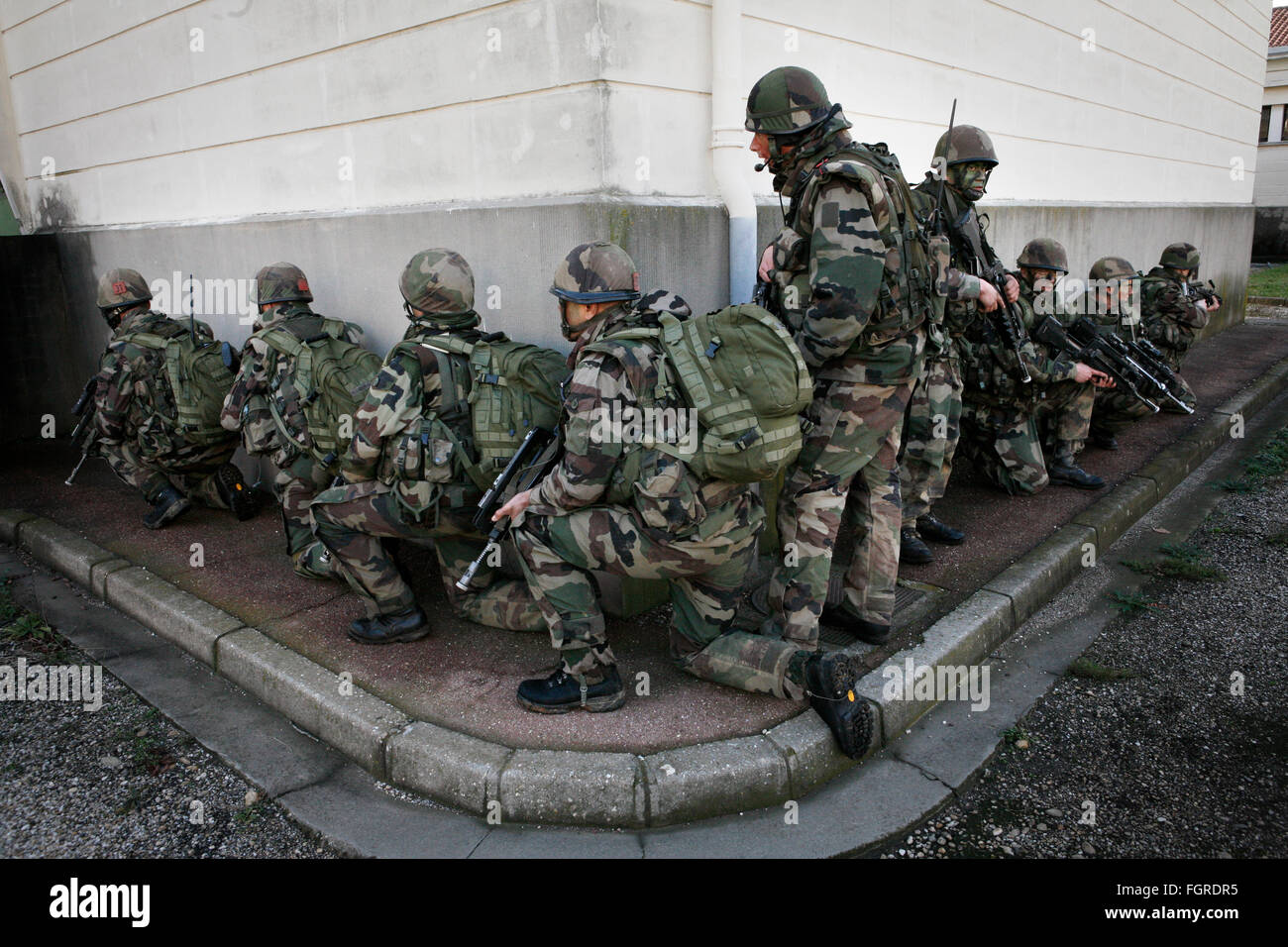 Members of the French Foreign Legion take part in a training assault on ...