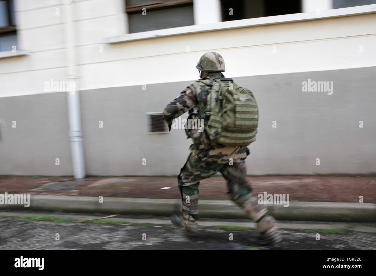 Members of the French Foreign Legion take part in a training assault on ...