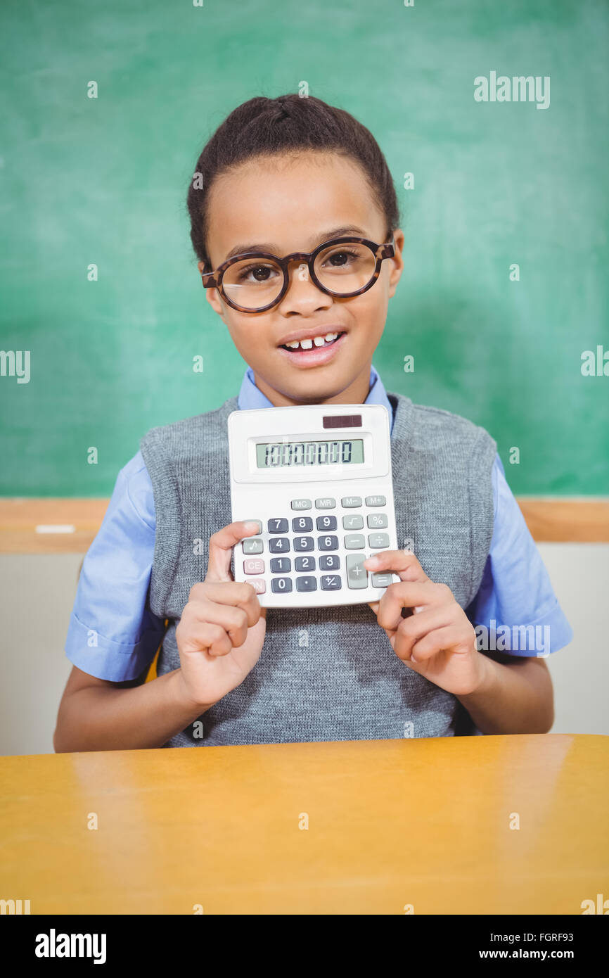 Girl school desk classroom calculator hi-res stock photography and ...