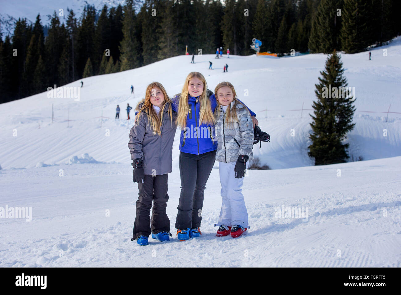 Lech, Austria. 22nd February, 2016. (L-r) Dutch Princess Alexia ...