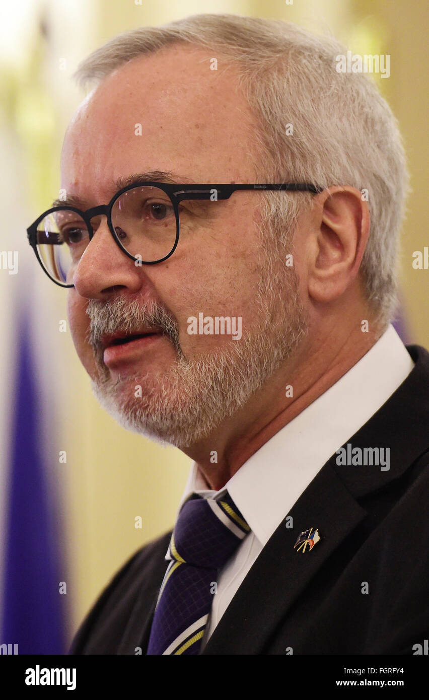 Briefing of European Investment Bank (EIB) president Werner Hoyer ...