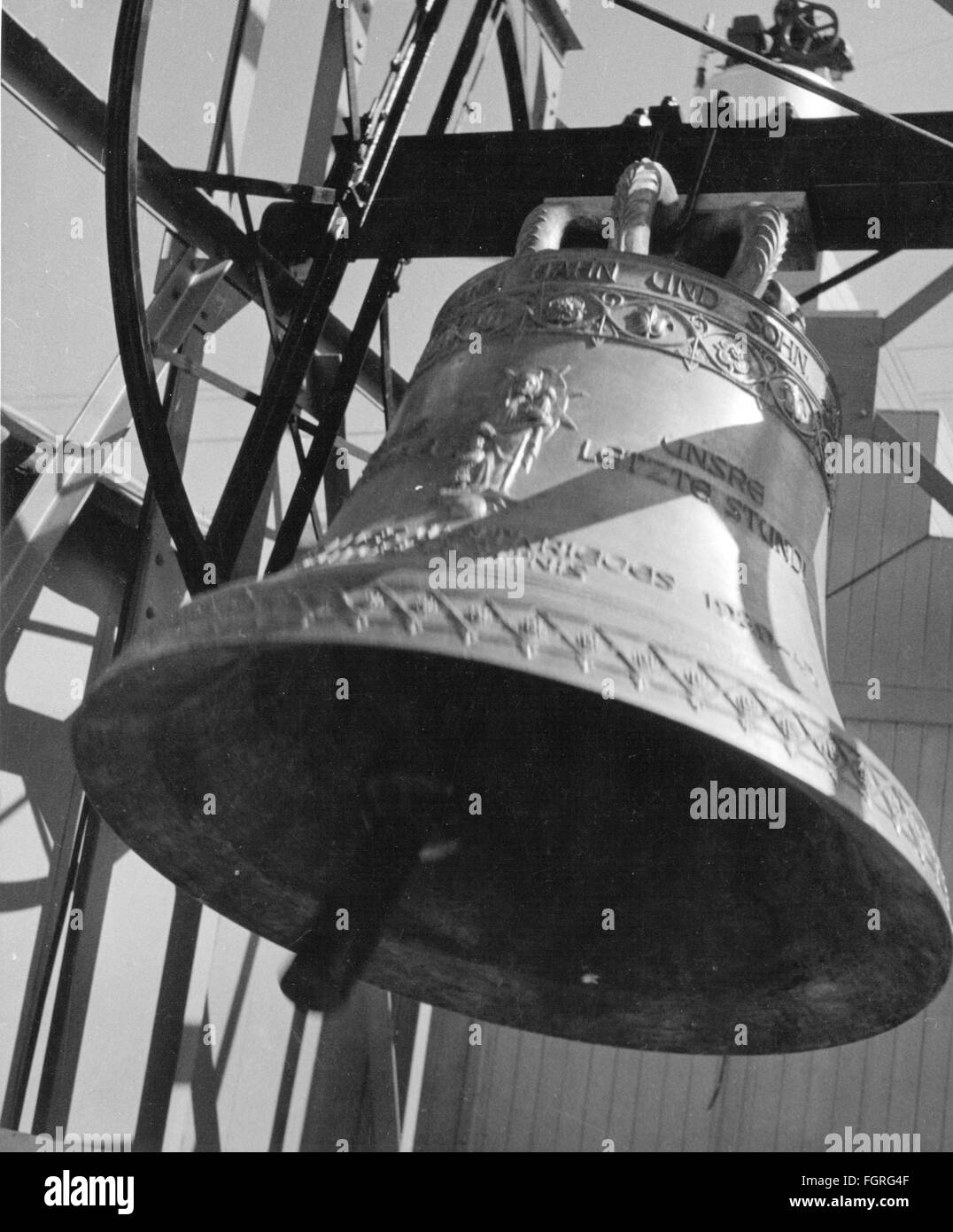 metal, bells, church bell with inscription "Our Last Hour", 20th ...
