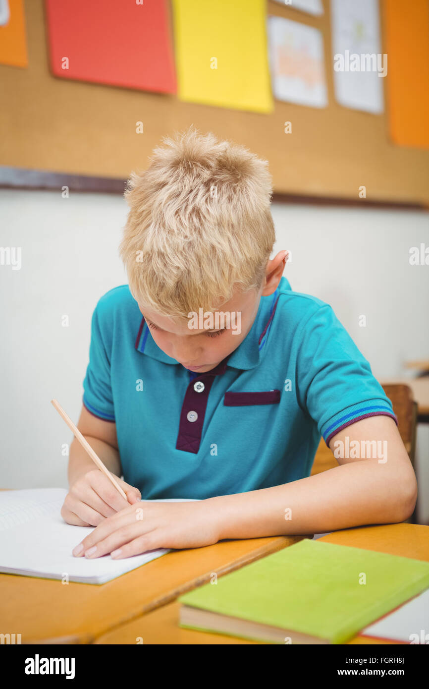 Student work on school work Stock Photo - Alamy
