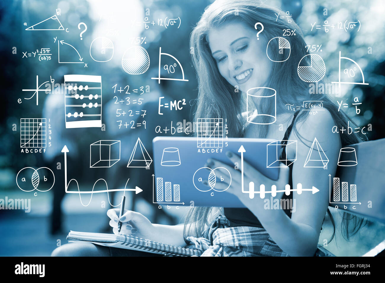 Academic man woman writing math hi-res stock photography and images - Alamy