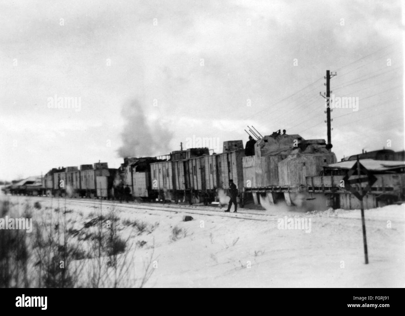 Second World War / WWII, German amored train, probably Russia circa ...