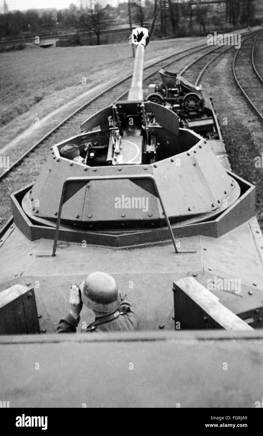 Second World War / WWII, German amored train, turret, circa 1941 ...