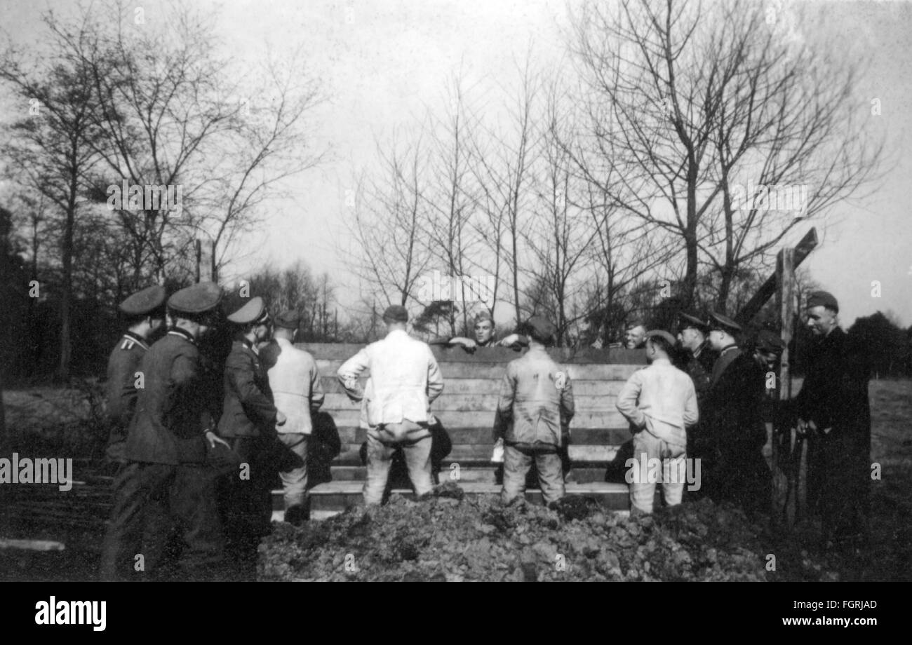 Second World War / WWII, latrine of a German military railway engineer ...
