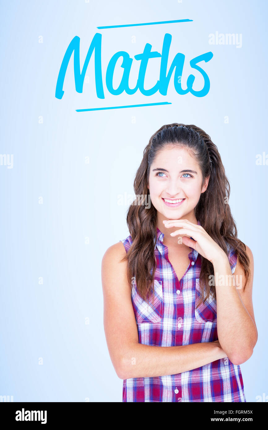 Maths against blue vignette background Stock Photo - Alamy