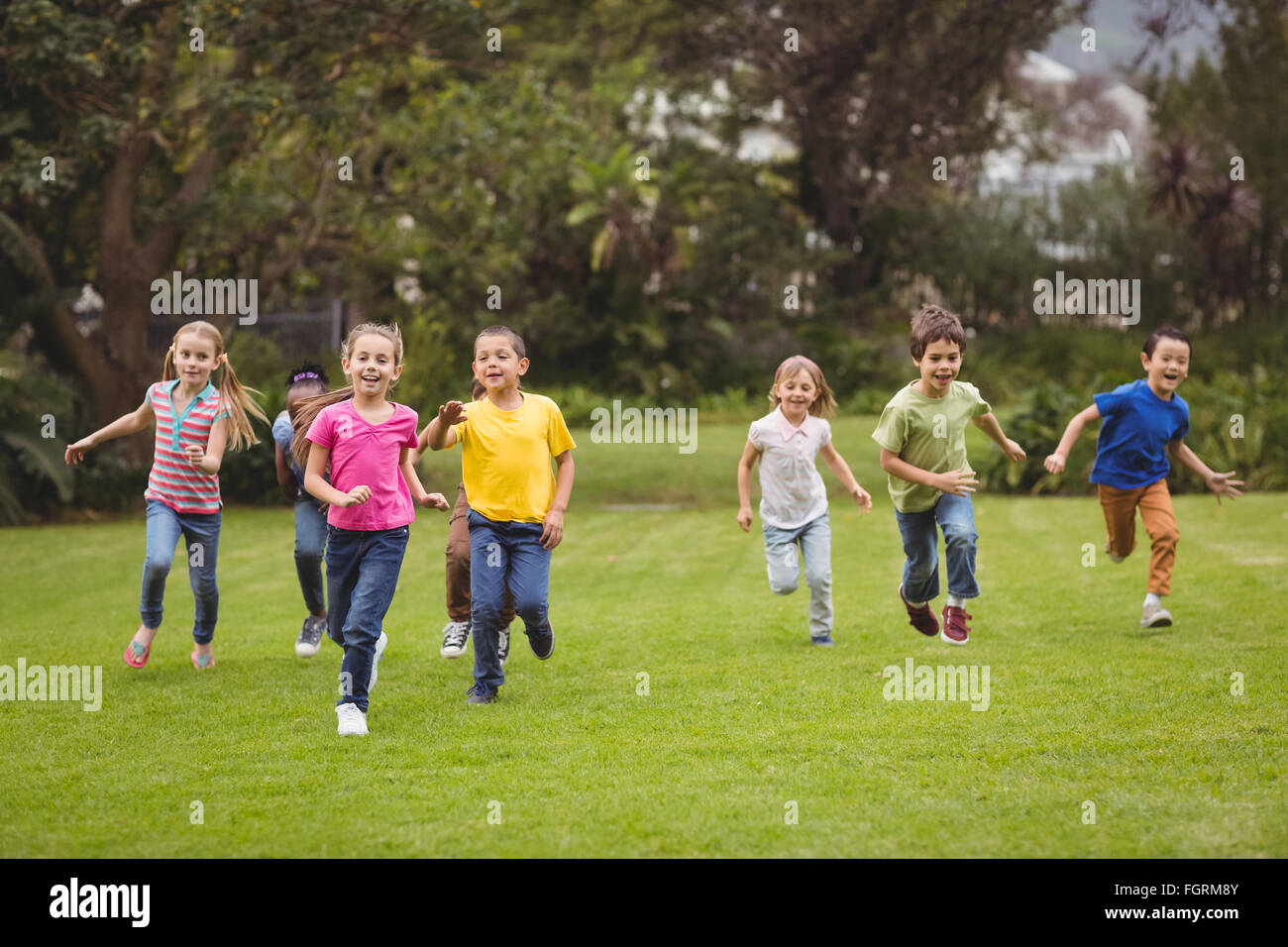 Boy girl running towards camera hi-res stock photography and images - Alamy