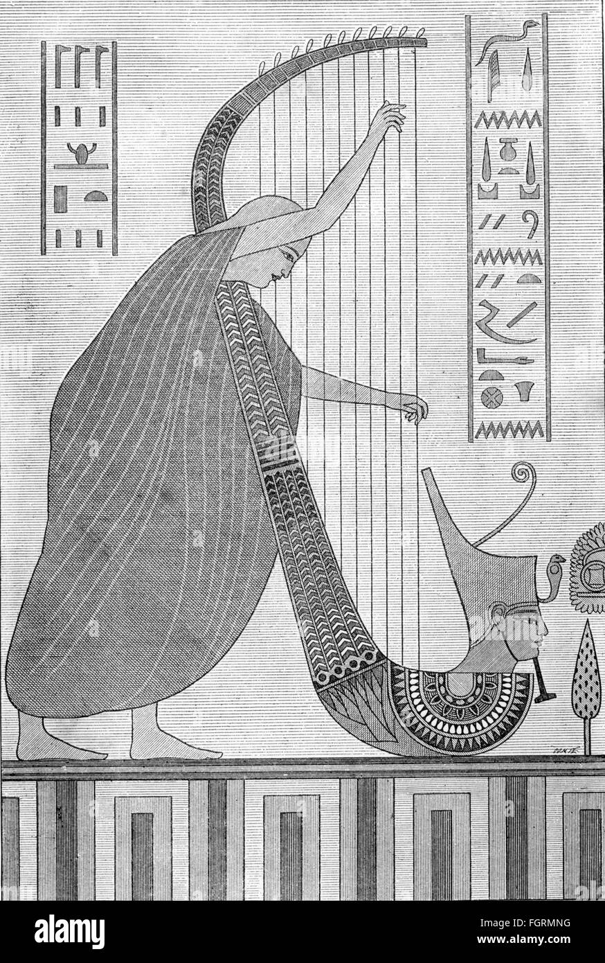 Egyptian painting musician hi-res stock photography and images - Alamy