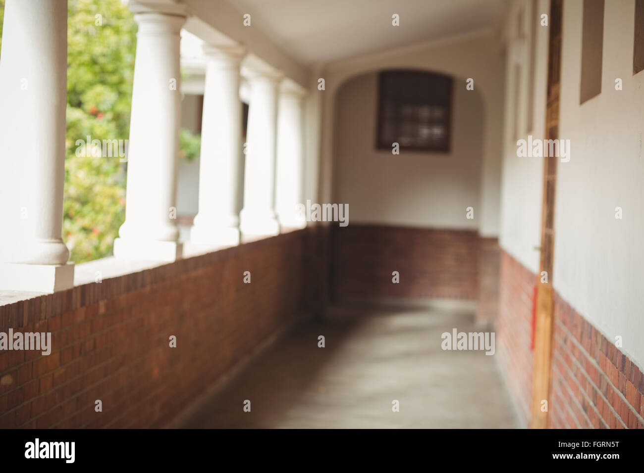 Passageway at an elementary school Stock Photo - Alamy