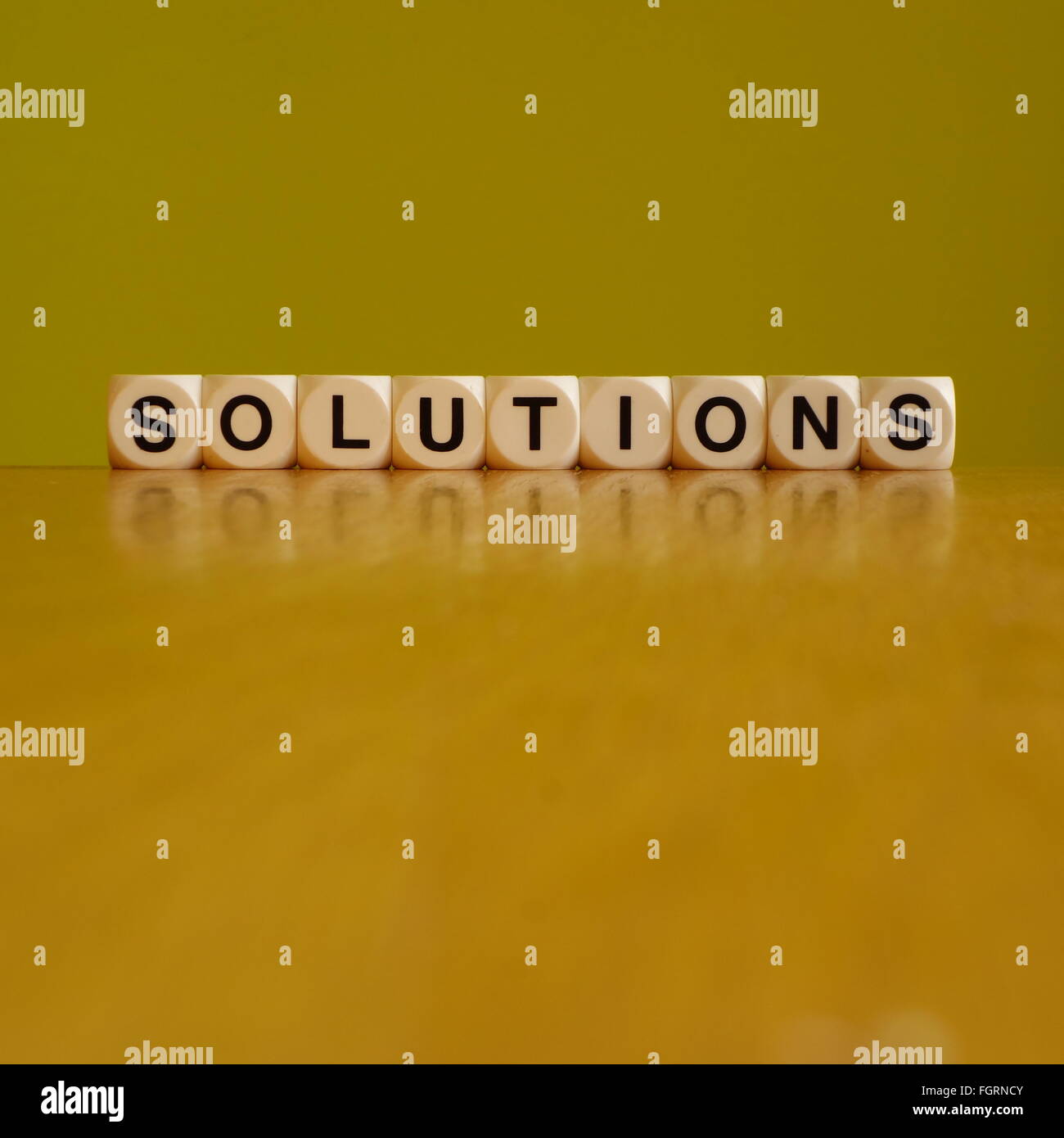 Table with solutions hi-res stock photography and images - Alamy