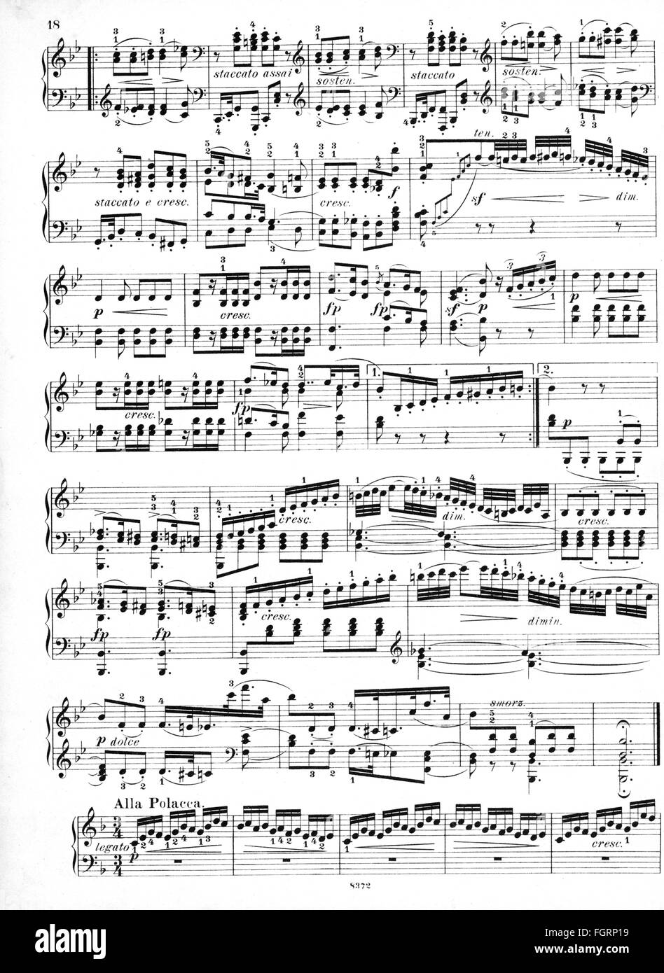 music, notation, sheet of music, composer unknown, Edition Peters ...