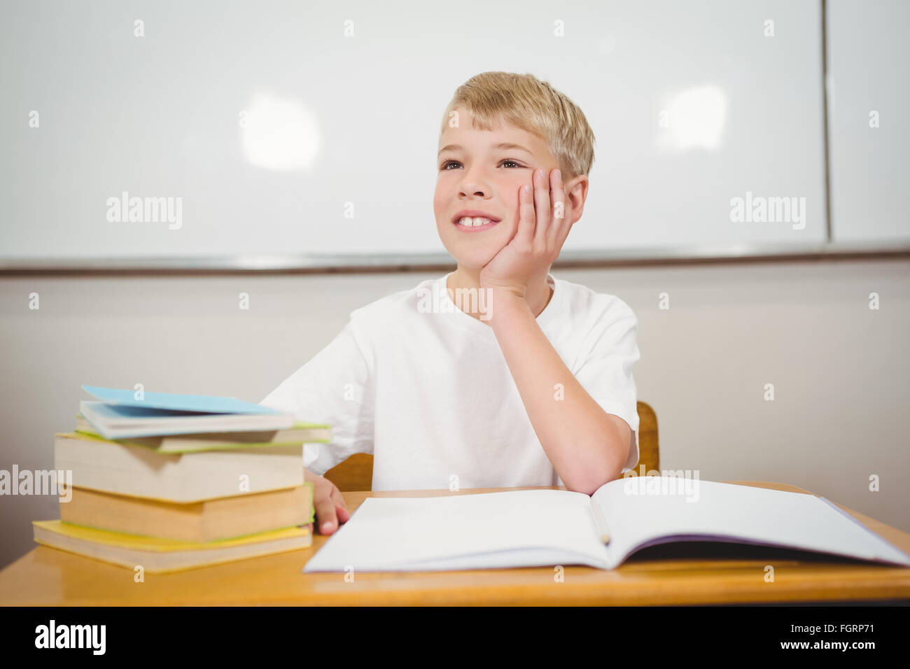 Student at their school desk Stock Photo - Alamy