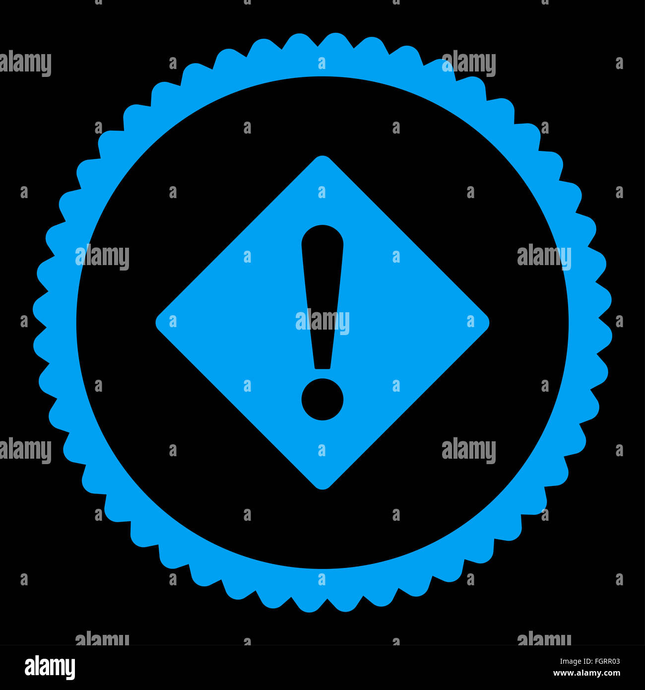 Error flat blue color round stamp icon Stock Photo - Alamy