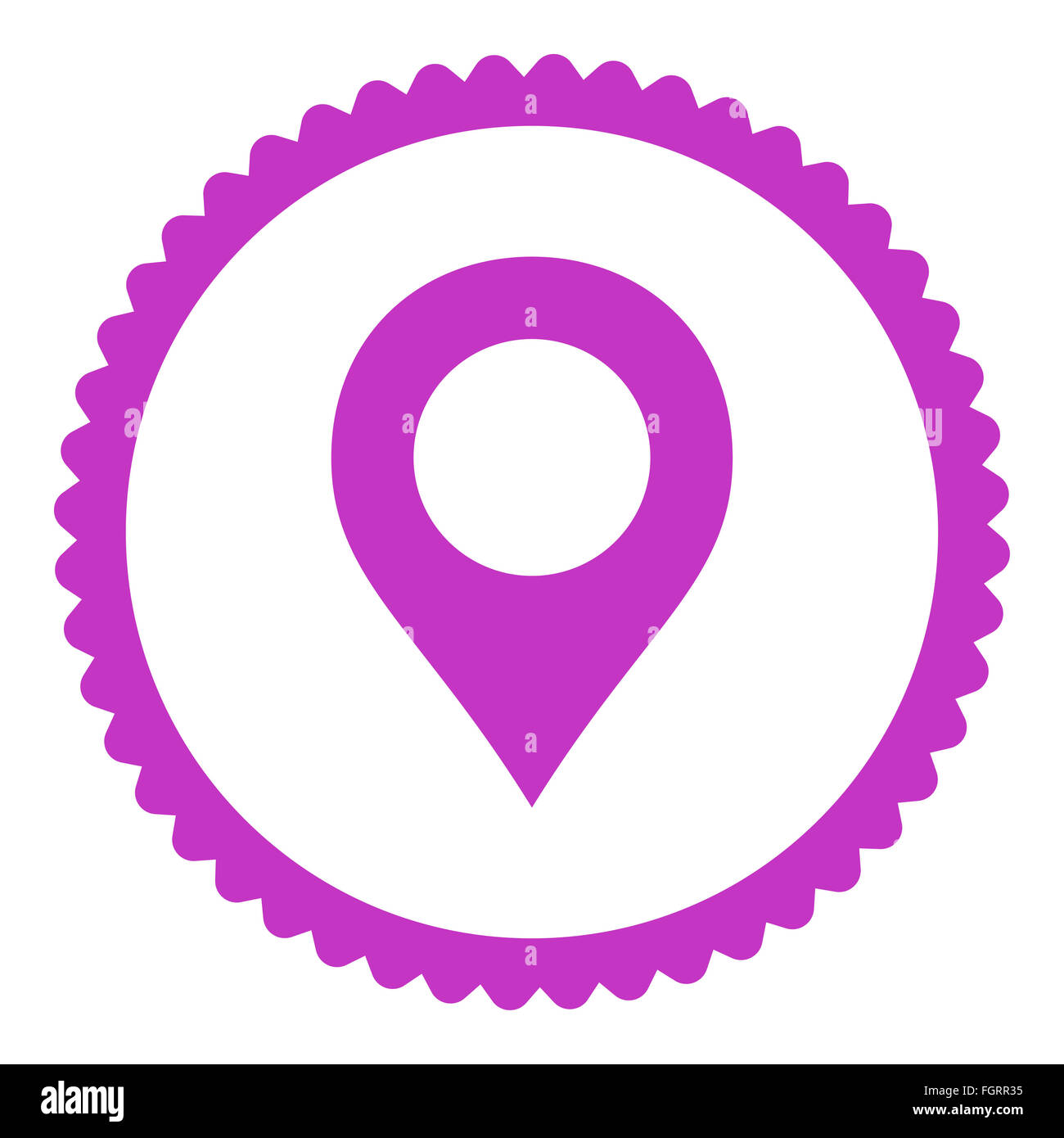 Map Marker flat violet color round stamp icon Stock Photo - Alamy