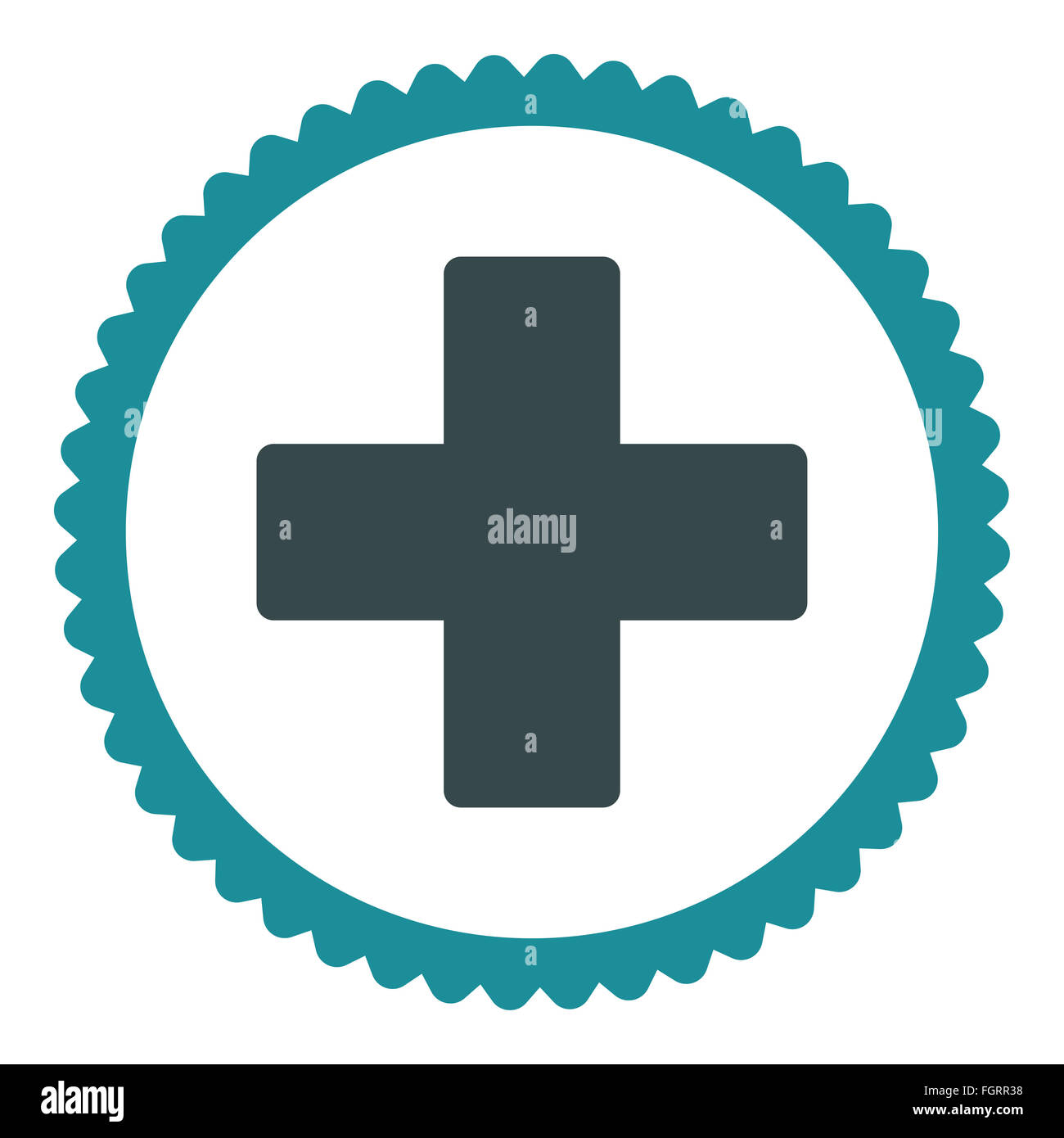Plus flat soft blue colors round stamp icon Stock Photo - Alamy