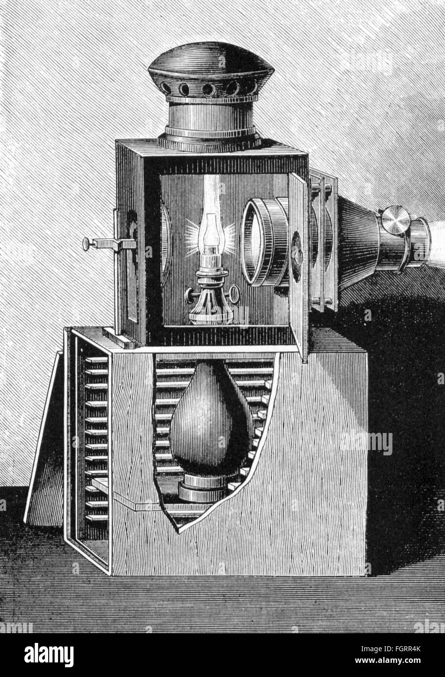Magic lantern Black and White Stock Photos & Images - Alamy