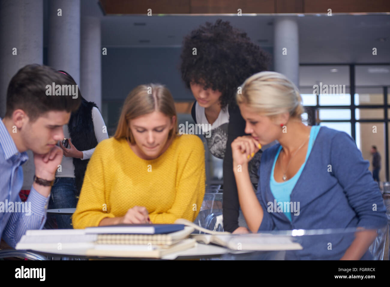 students group study Stock Photo - Alamy