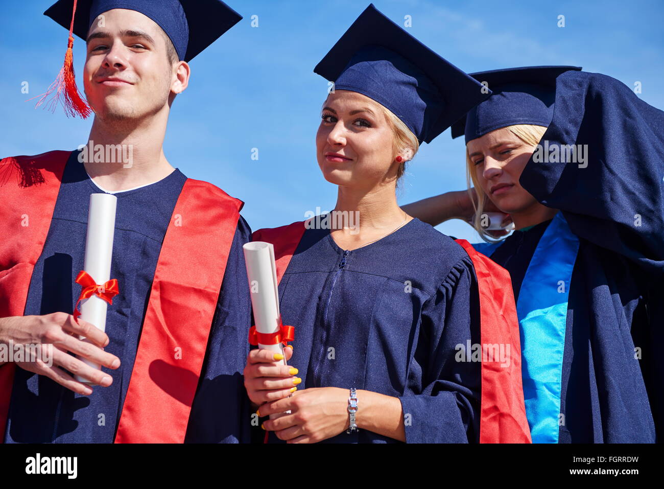 young graduates students group Stock Photo - Alamy