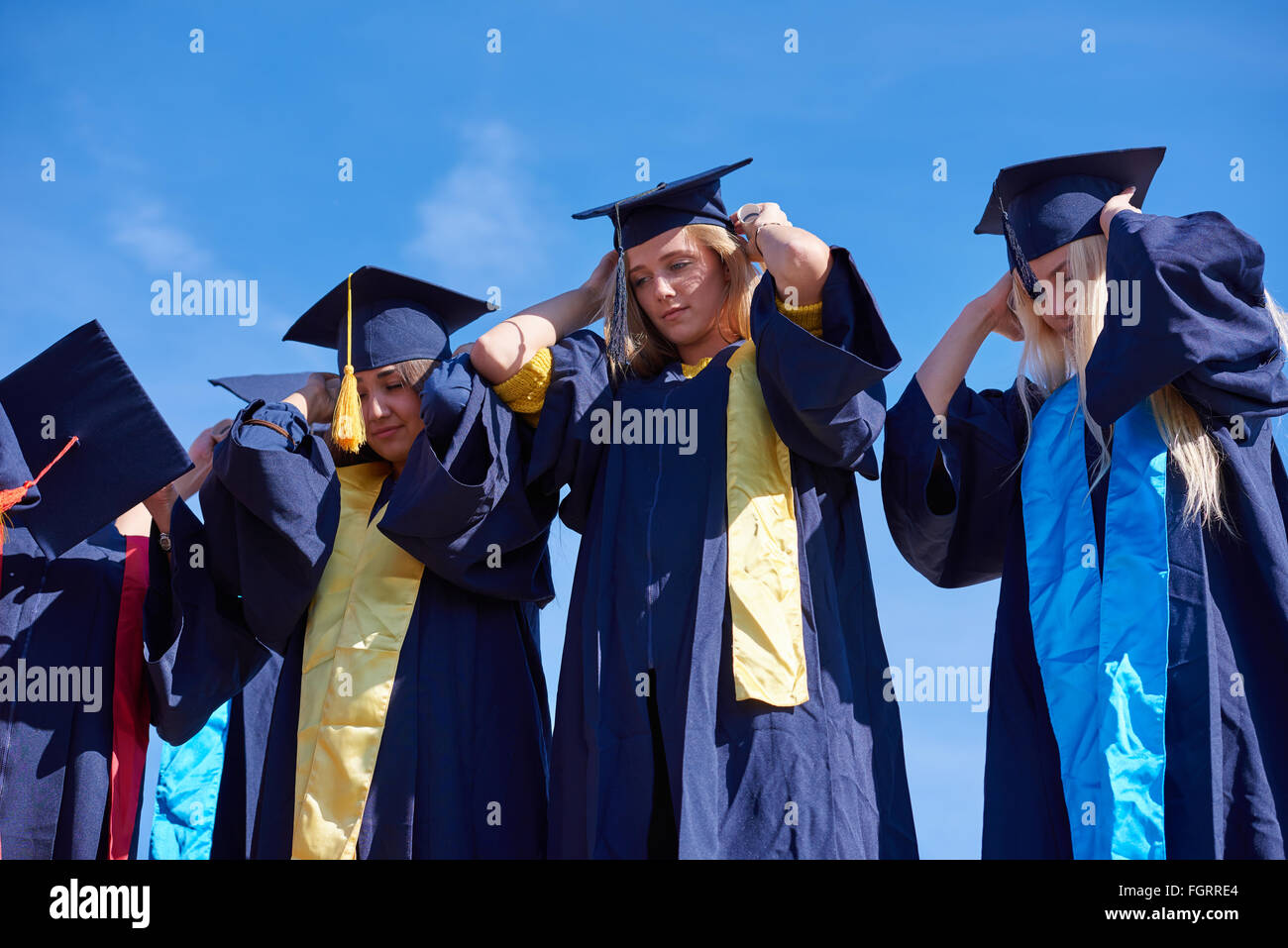 young graduates students group Stock Photo - Alamy