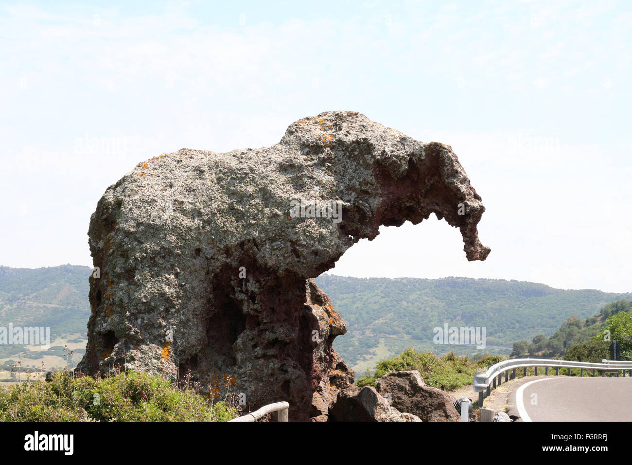 Elephant Rock. An unusual rock formation in Northern Sardinia, Italy ...
