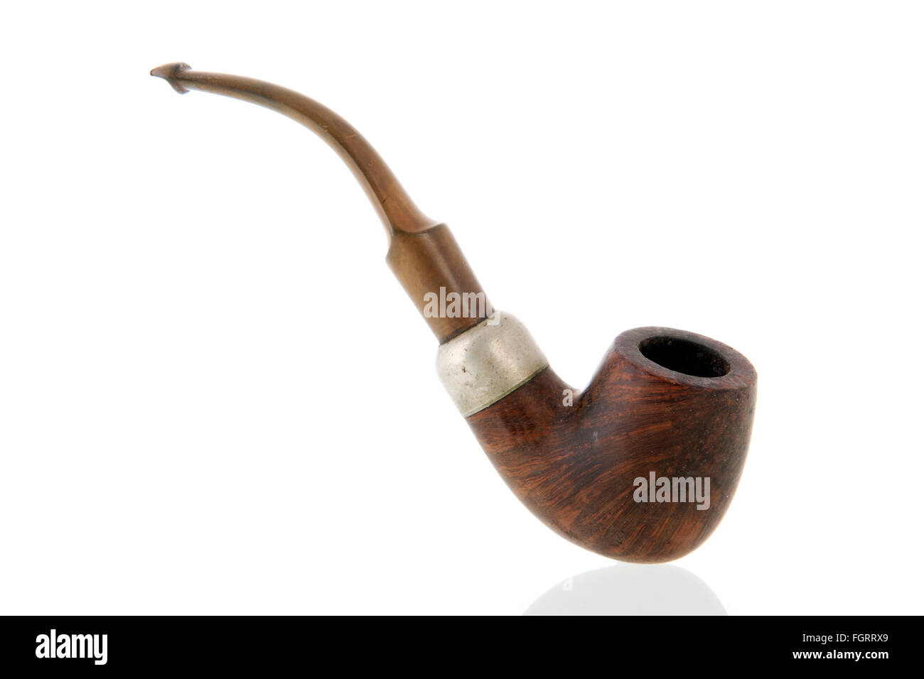 Old pipe from grandpa isolated over white background Stock Photo - Alamy