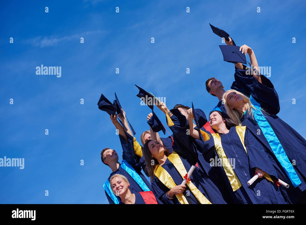high school graduates students Stock Photo - Alamy