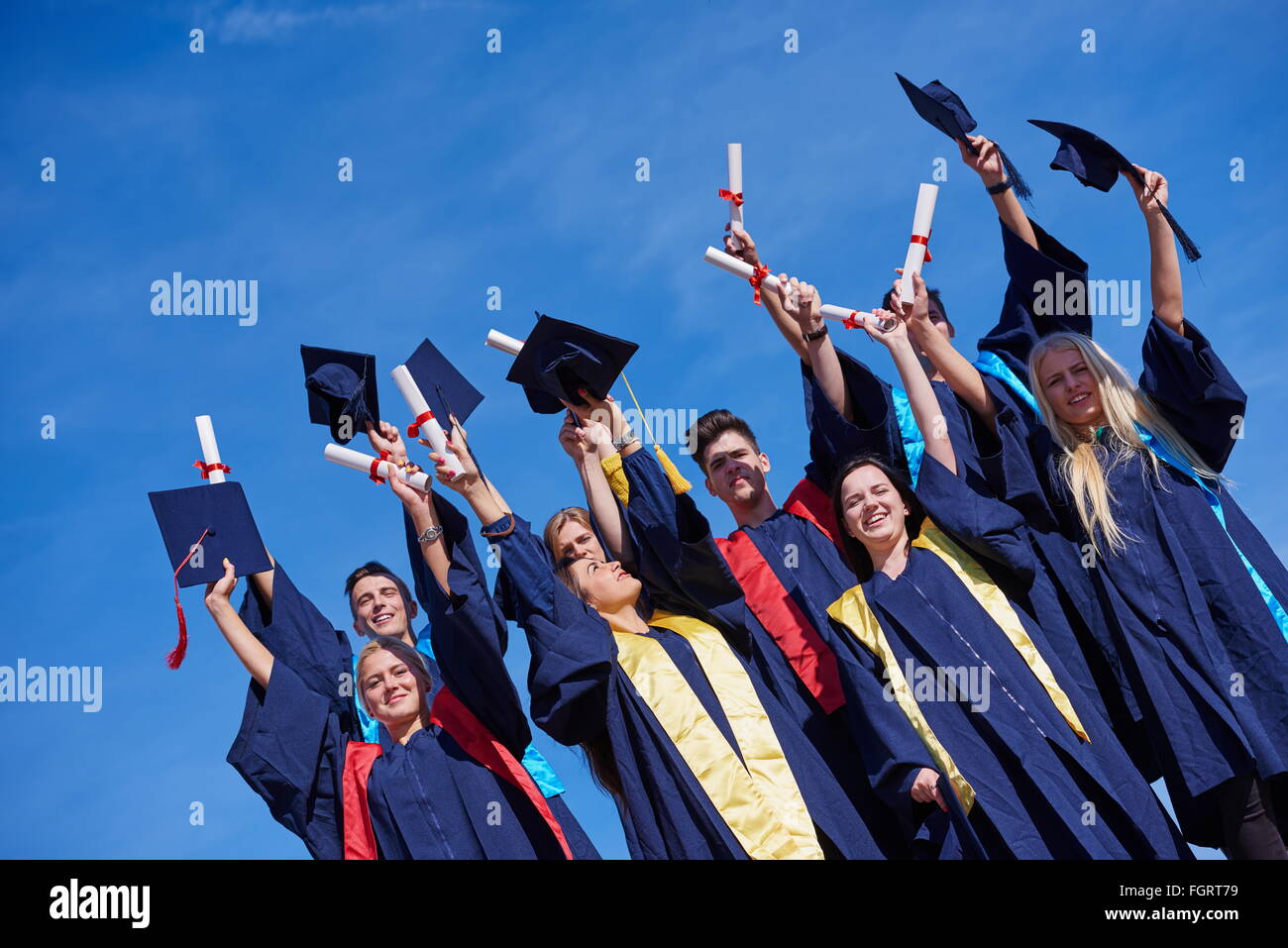 high school graduates students Stock Photo - Alamy