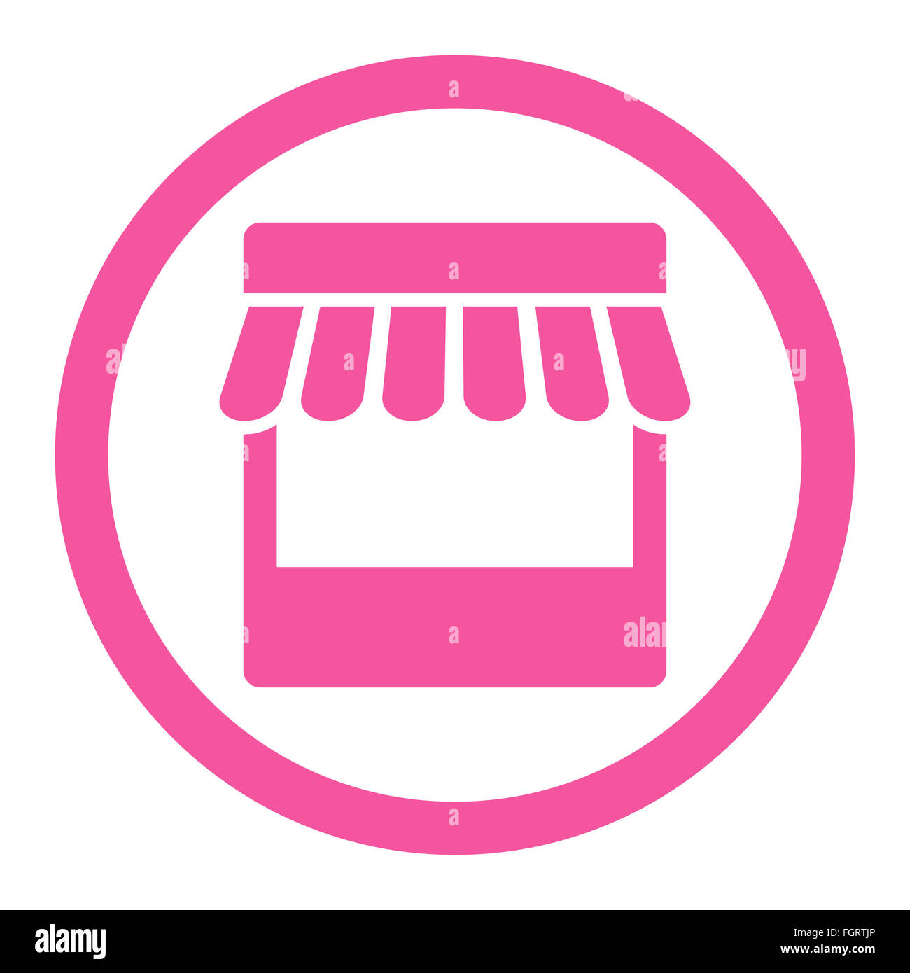 Store flat pink color rounded vector icon Stock Photo - Alamy