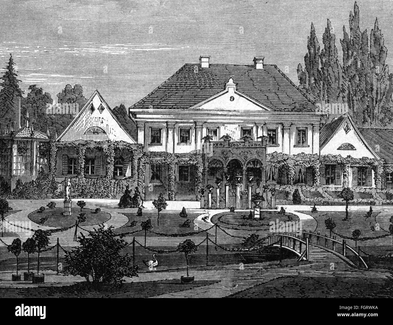 geography / travel, Poland, agriculture, Warcino Manor (Varzin), manor ...