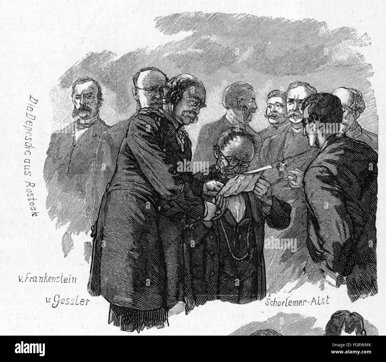 Wood engraving after drawing by henseler hi-res stock photography and ...