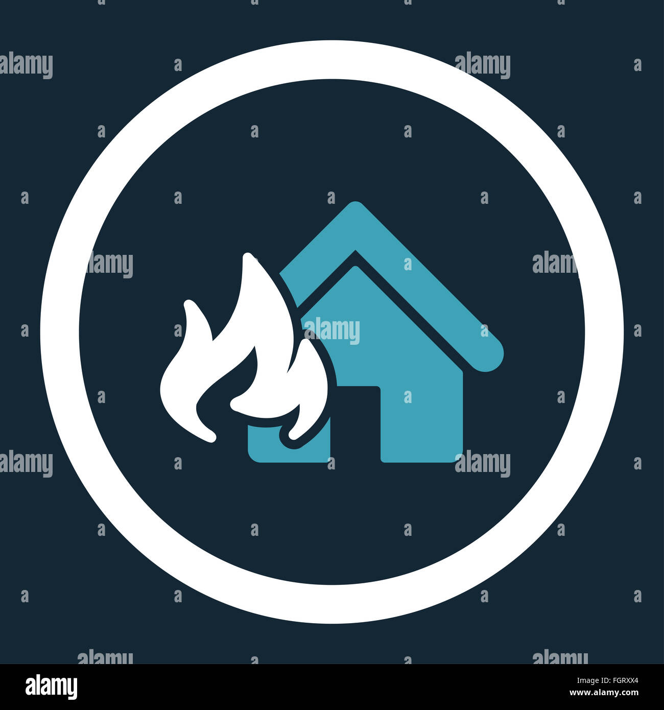 Fire Damage icon Stock Photo - Alamy