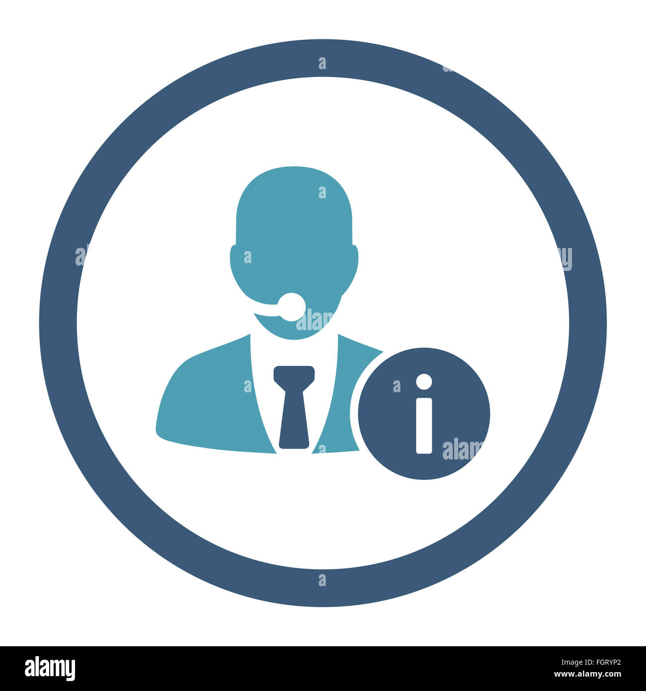 Help desk flat cyan and blue colors rounded vector icon Stock Photo - Alamy