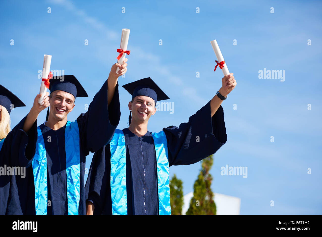 young graduates students group Stock Photo - Alamy