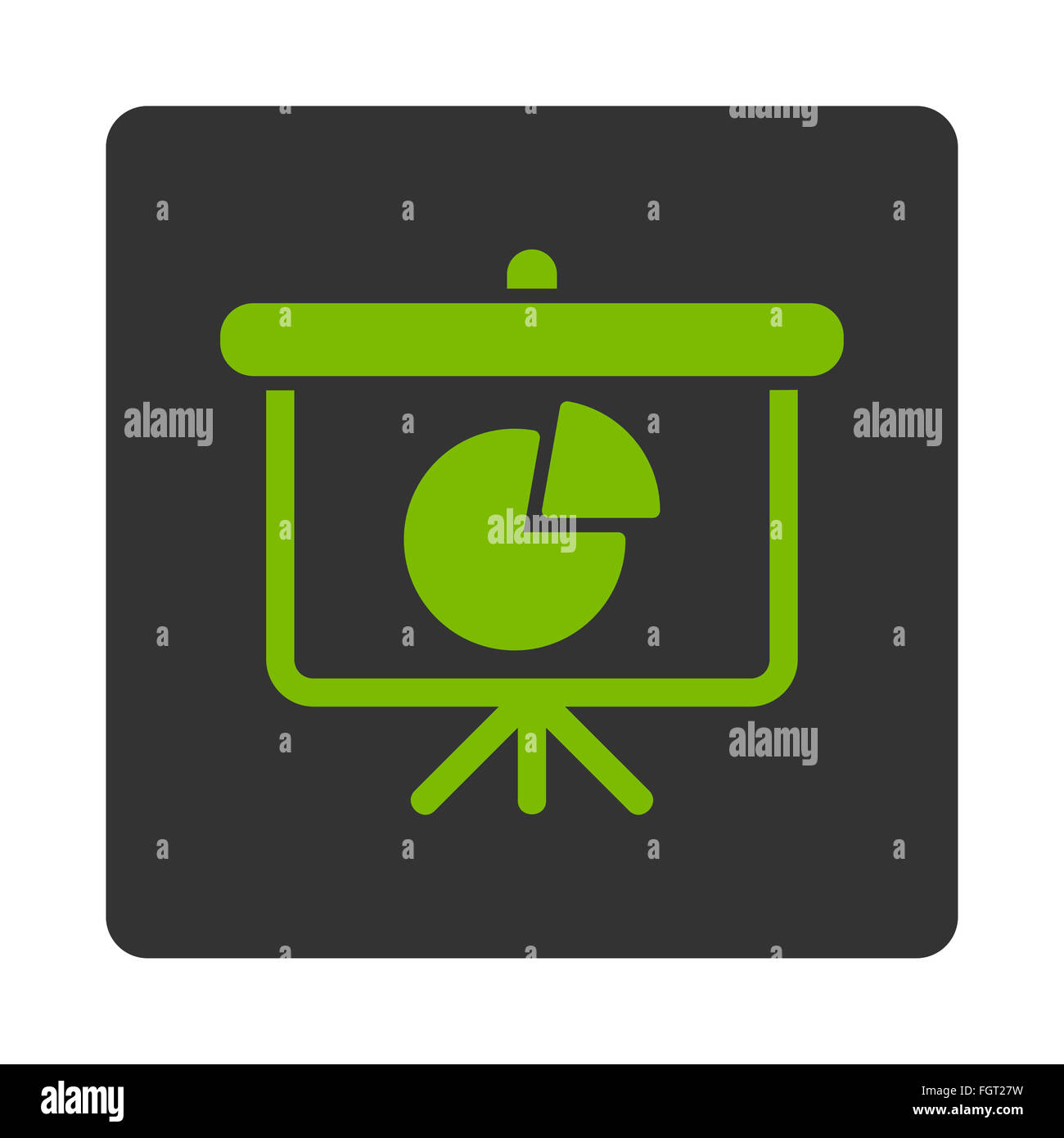 Pie Chart Demonstration Icon Stock Photo - Alamy