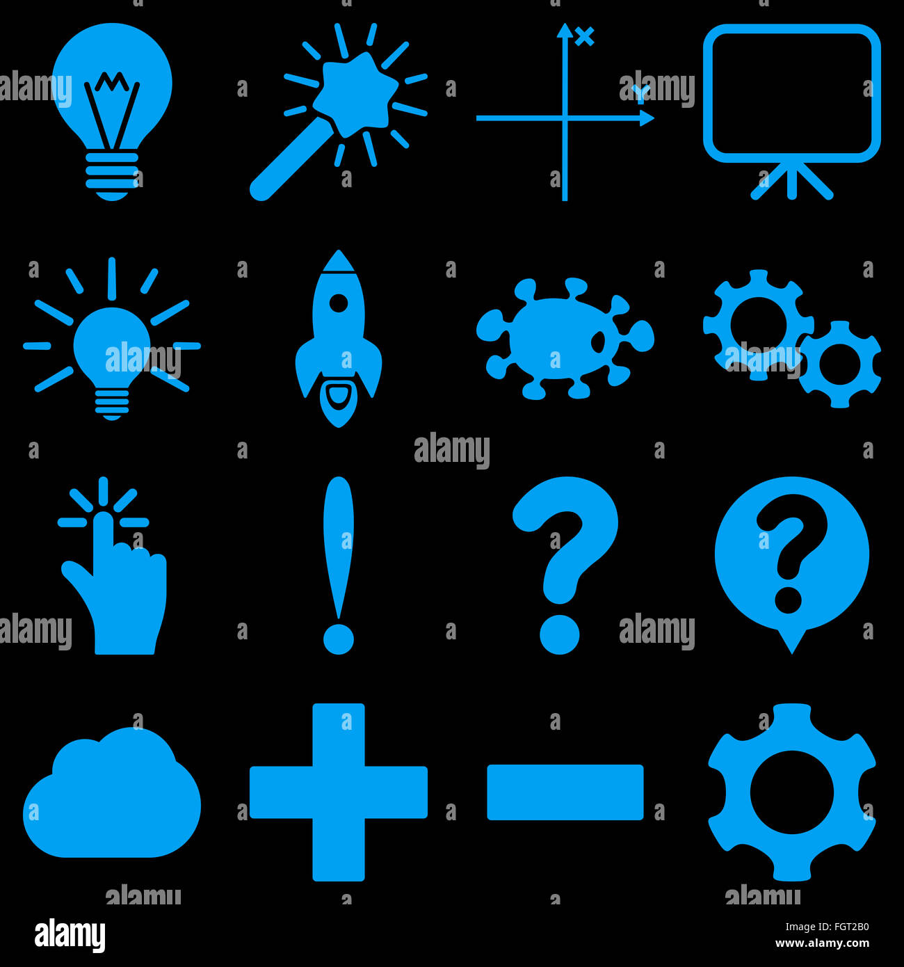 Basic science and knowledge icons Stock Photo - Alamy