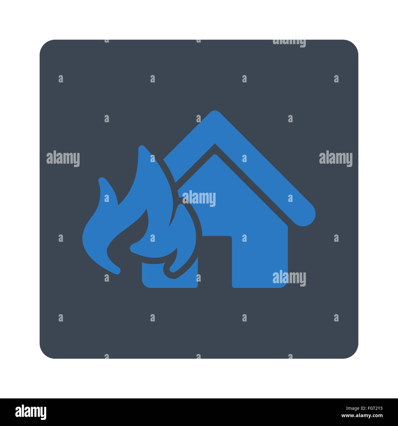 Fire Damage icon Stock Photo - Alamy
