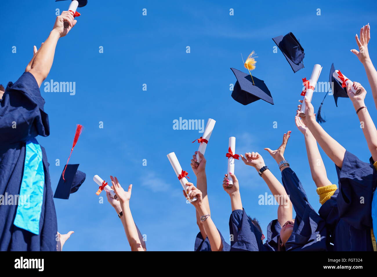 high school graduates students Stock Photo - Alamy