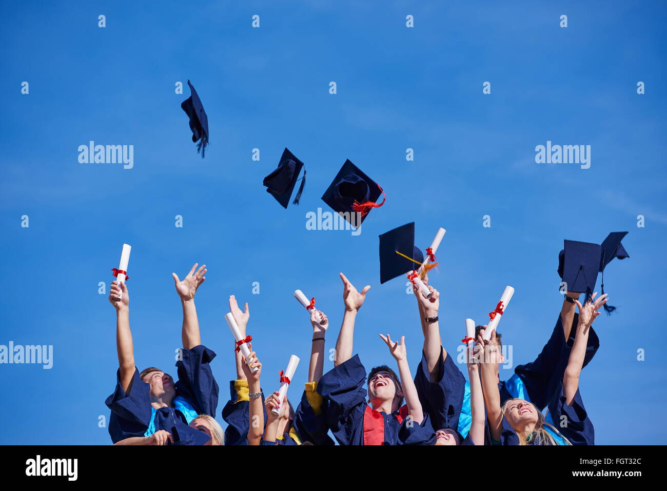 high school graduates students Stock Photo - Alamy