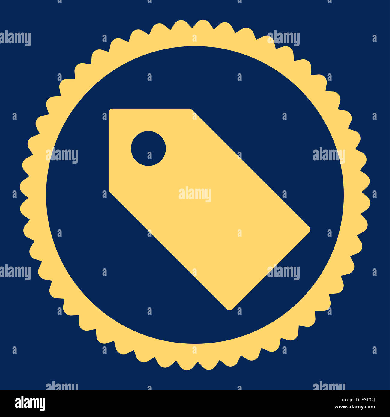 Tag flat yellow color round stamp icon Stock Photo - Alamy