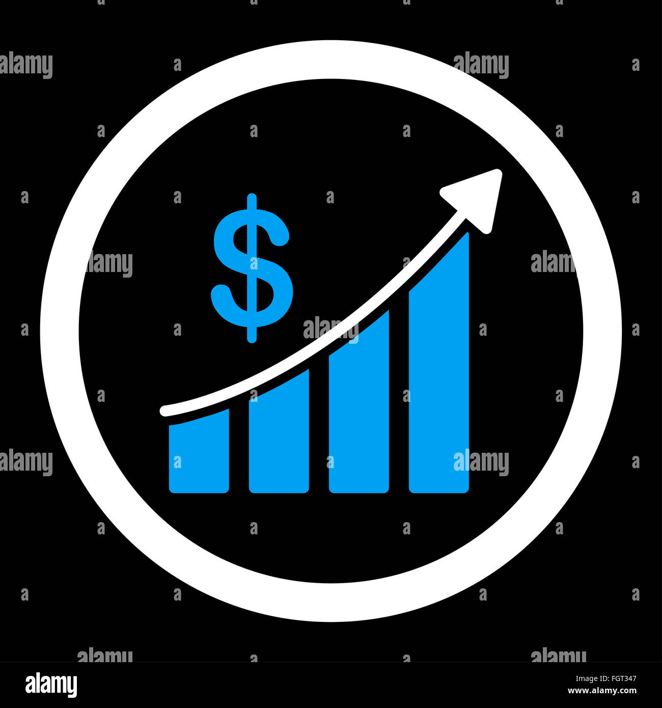 Sales flat blue and white colors rounded vector icon Stock Photo - Alamy