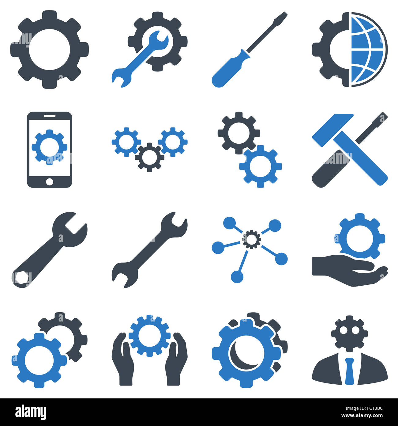 Options and service tools icon set Stock Photo - Alamy