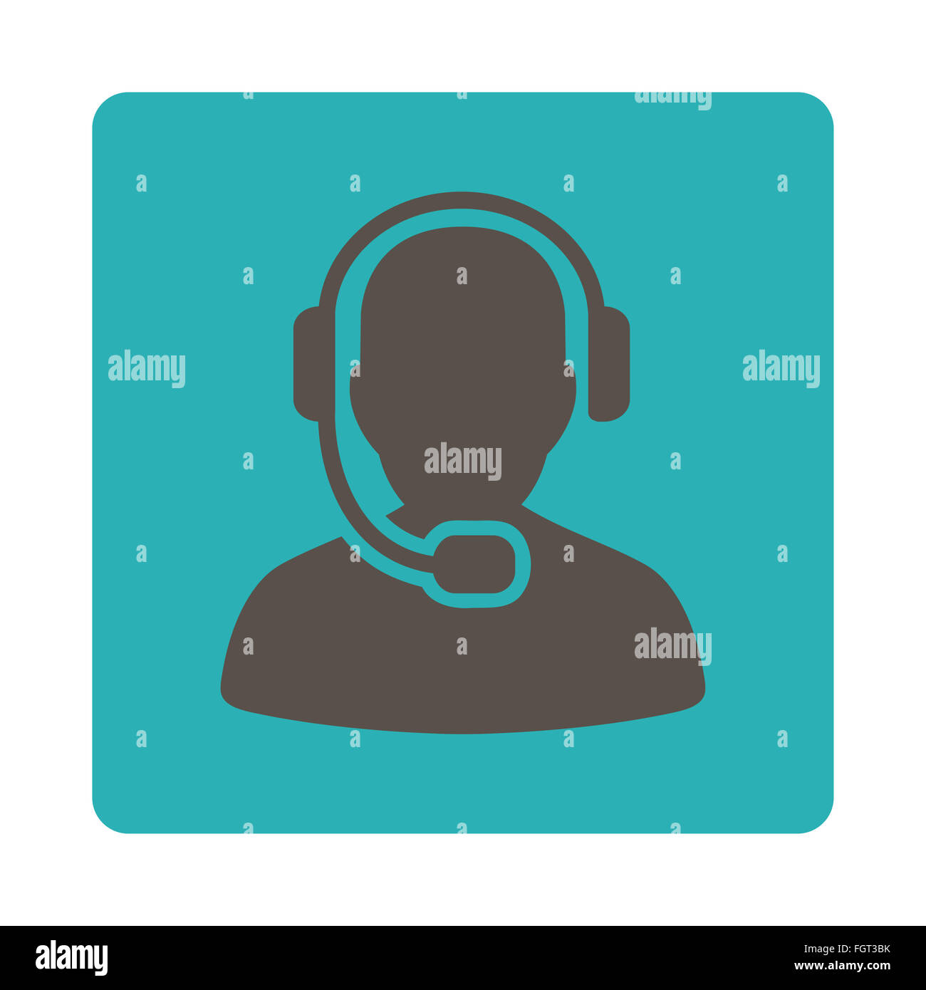 Call Center Operator Icon Stock Photo - Alamy