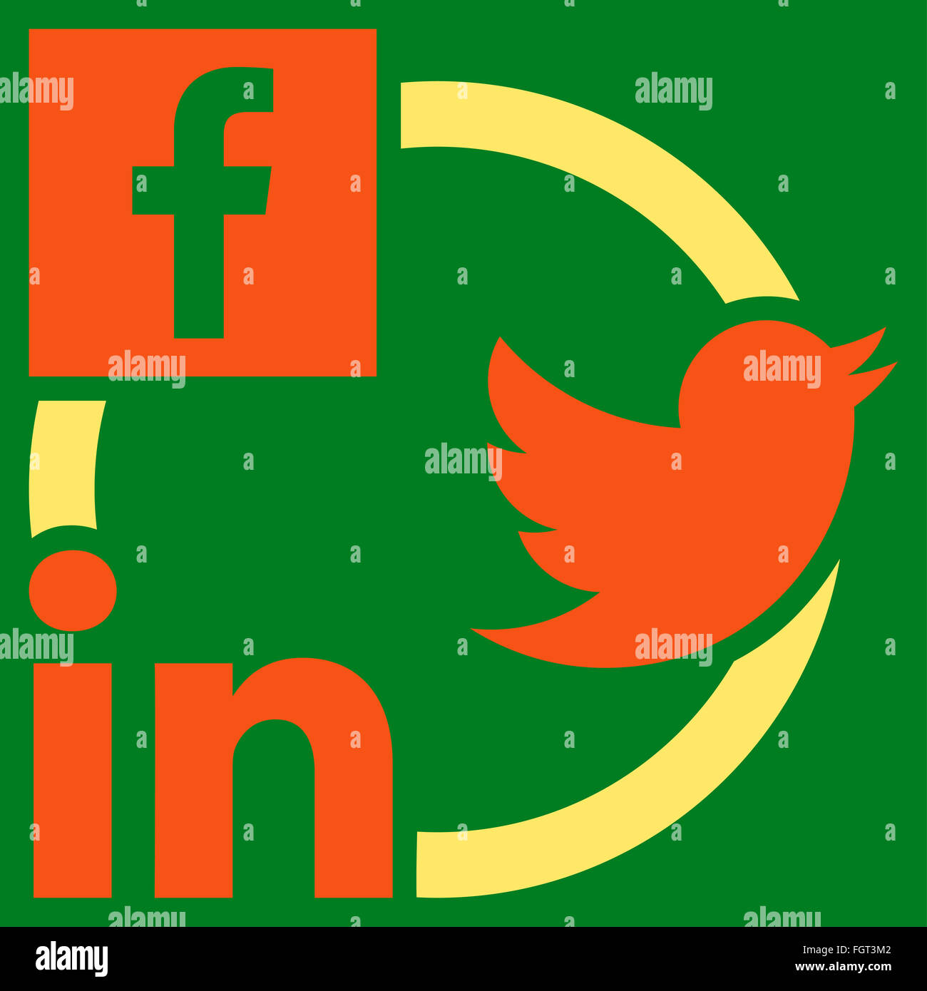 Social Networks Icon Stock Photo - Alamy