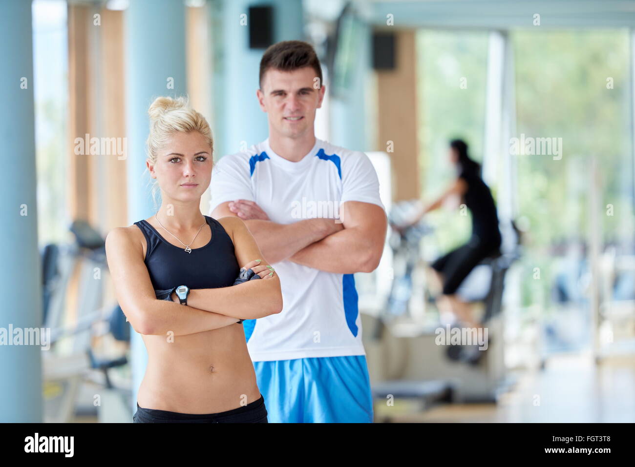people group in fitness gym Stock Photo - Alamy
