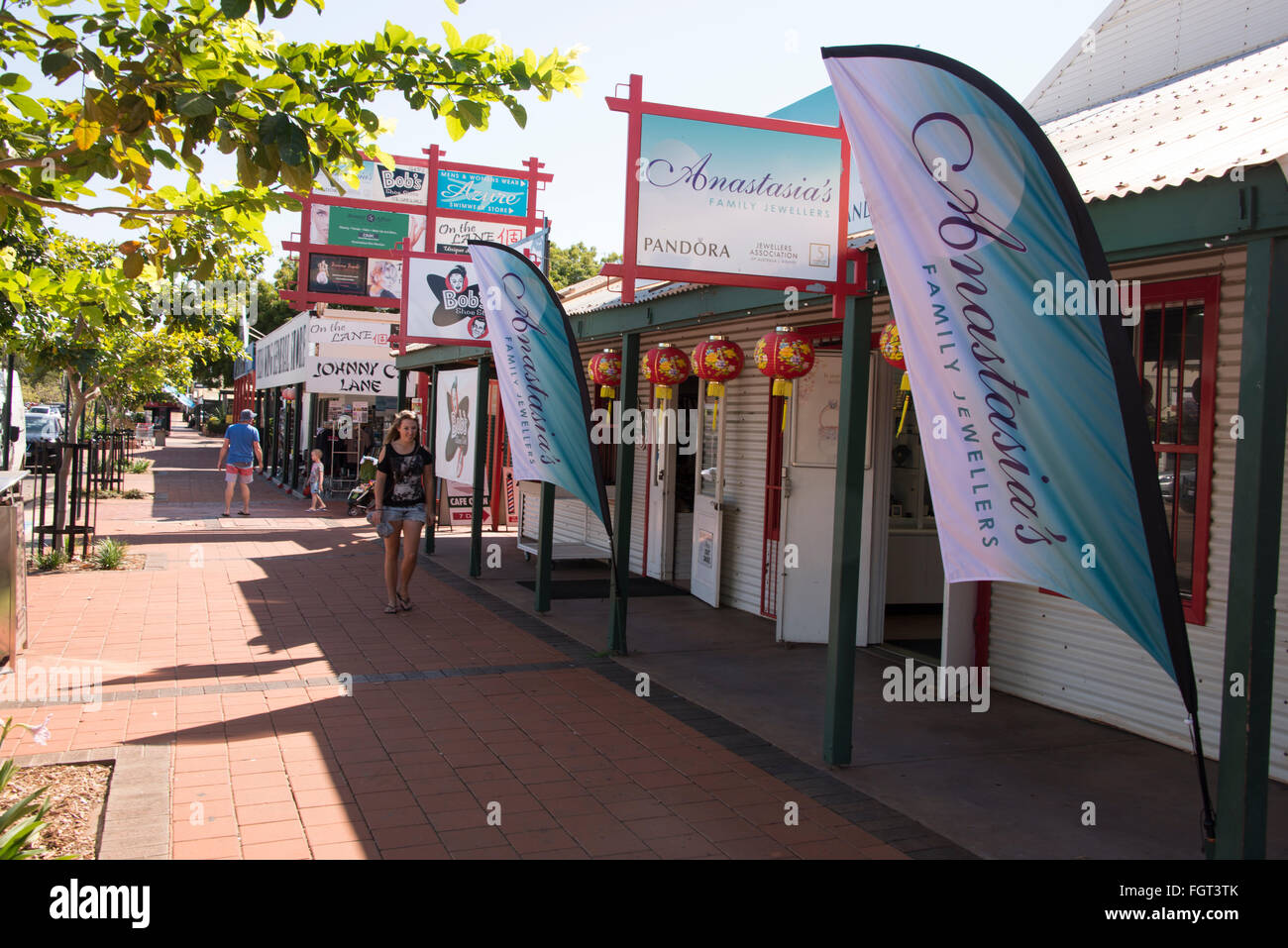 A row of small shops specialising in pearls are in Chinatown, the main ...