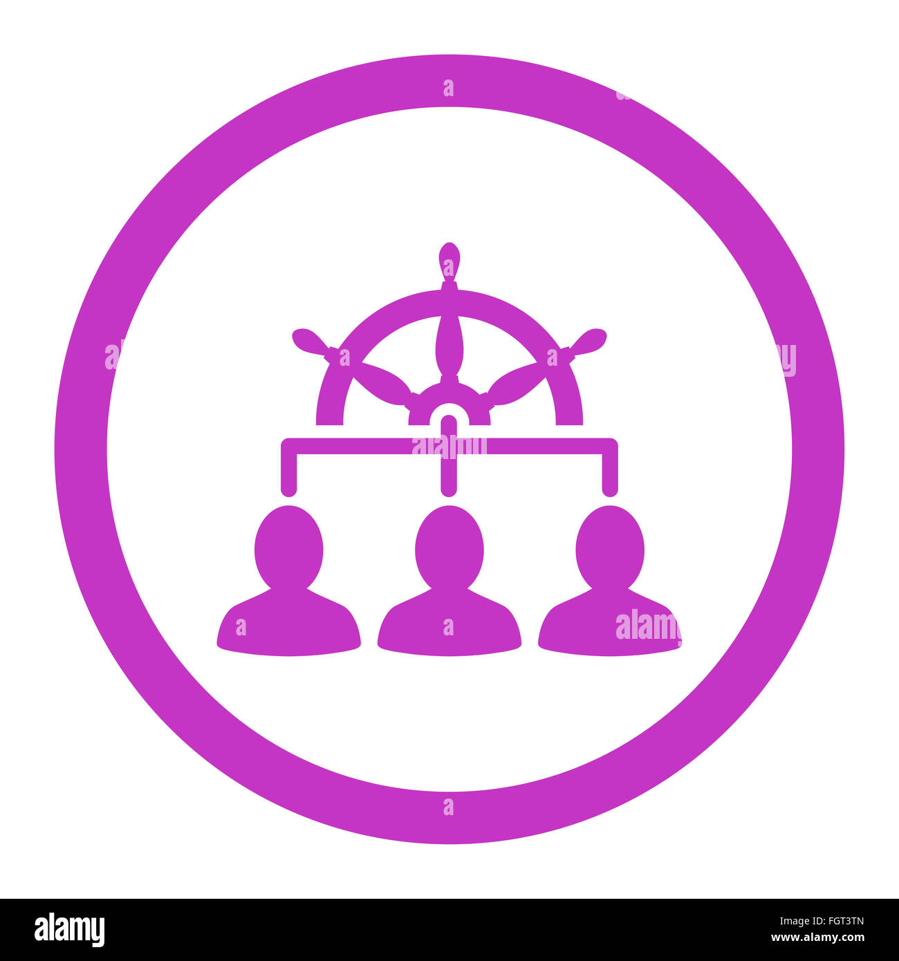Management flat violet color rounded glyph icon Stock Photo - Alamy