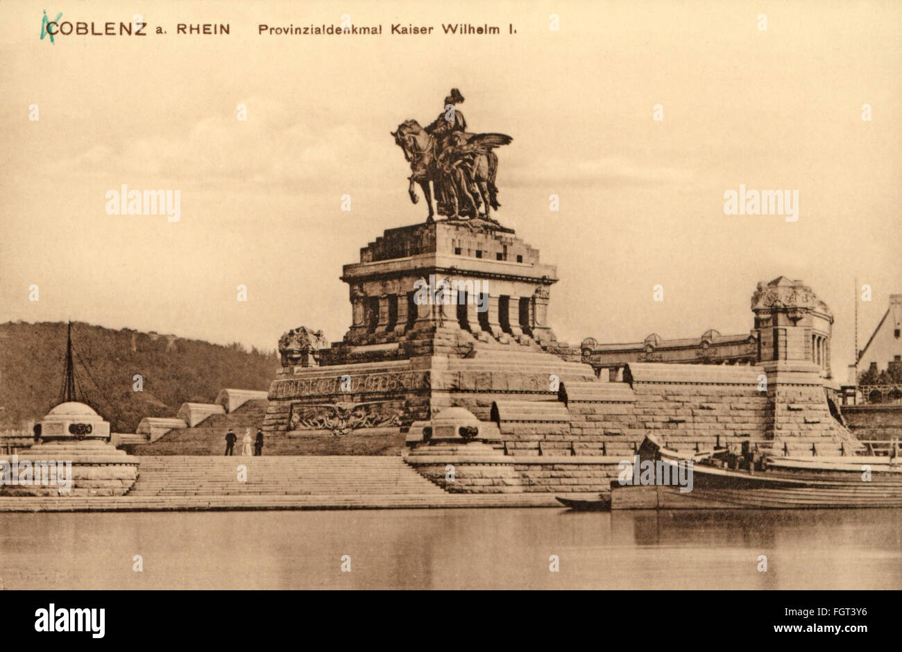 Monument kaiser wilhelm deutsches eck hi-res stock photography and ...